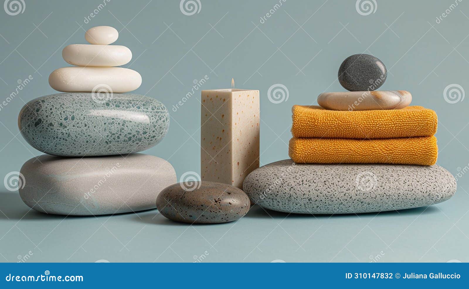 Yoga Zen Objects Studio Shoot Solid Background Stock Photo - Image of ...