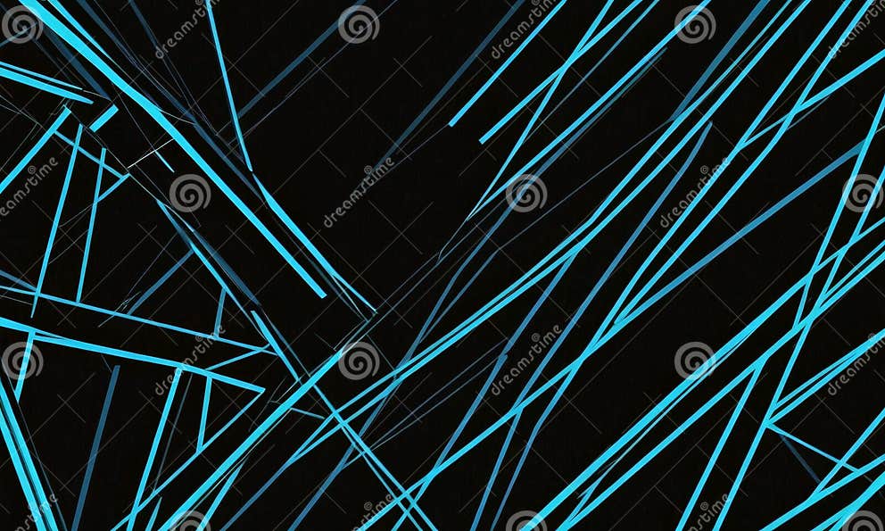 Black Background with Blue Diagonal Lines, Creating Sense Movement and ...
