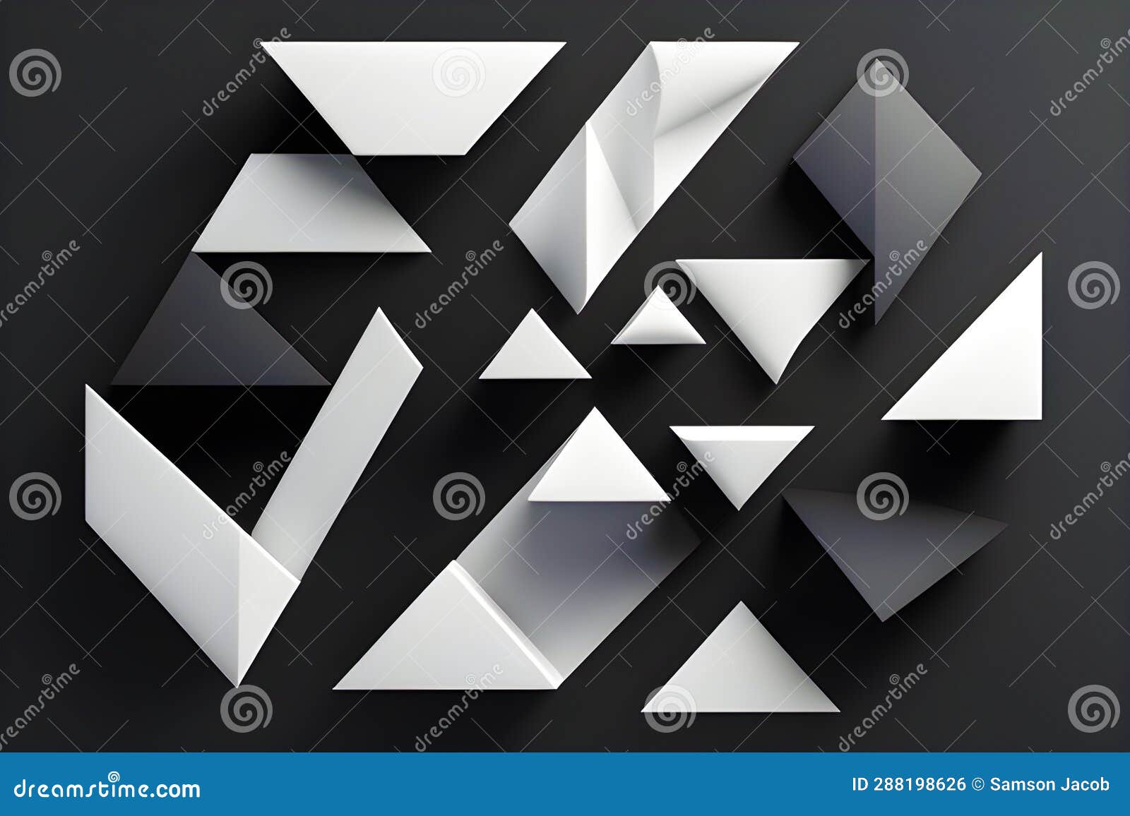 Black Abstract Shapes on a Dark Background Generated by Ai Stock Photo ...