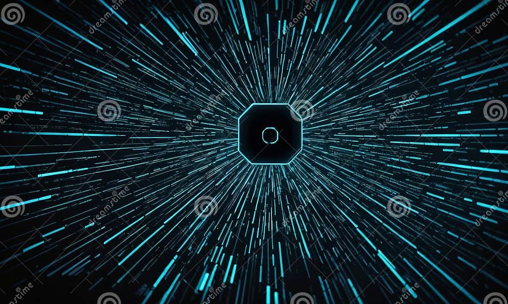 Digital Black Octagon with White "O" in the Center, Surrounded by ...