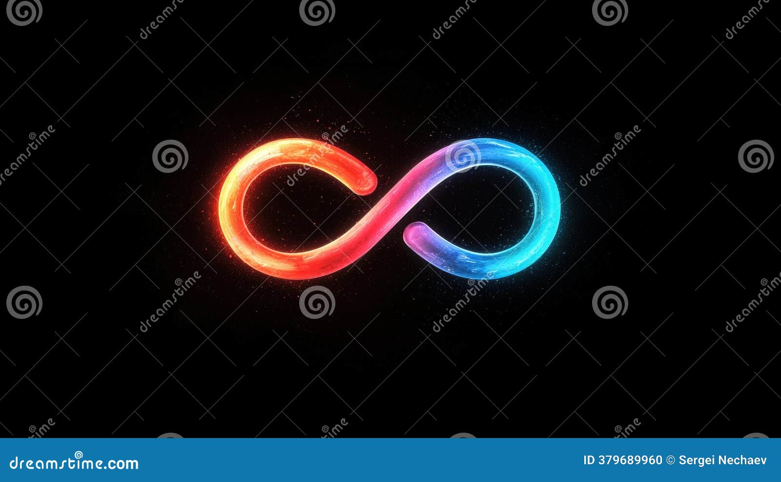 A Representation Of Infinity In Sculpture, Displaying A Sleek, Purple ...