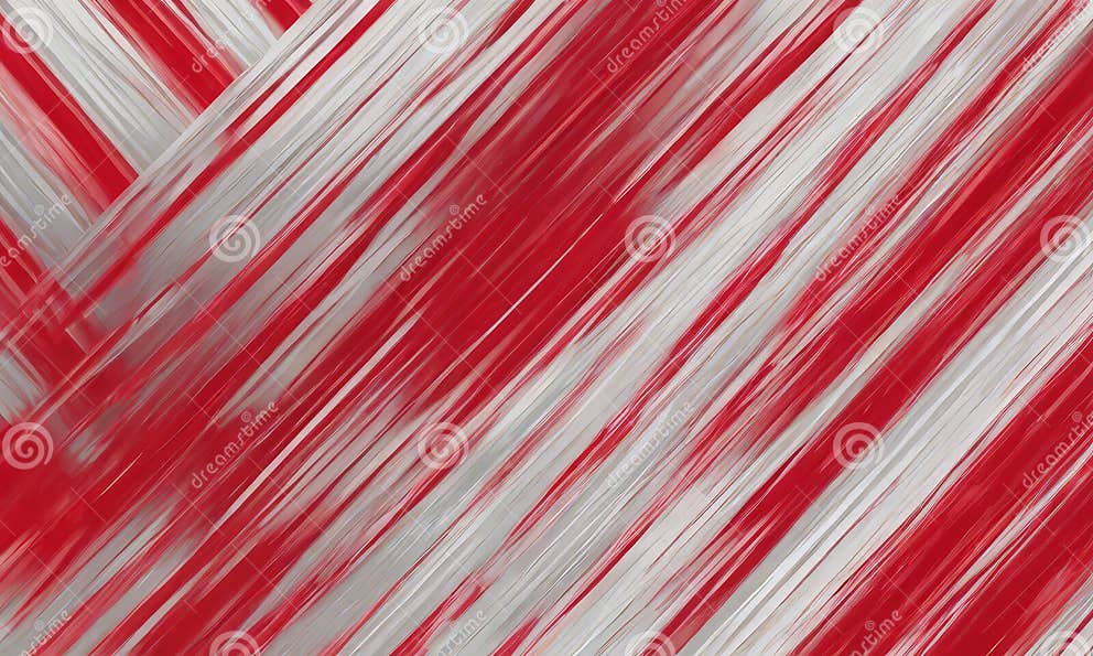Close-up View Red and White Striped Pattern, with Diagonal Lines and ...