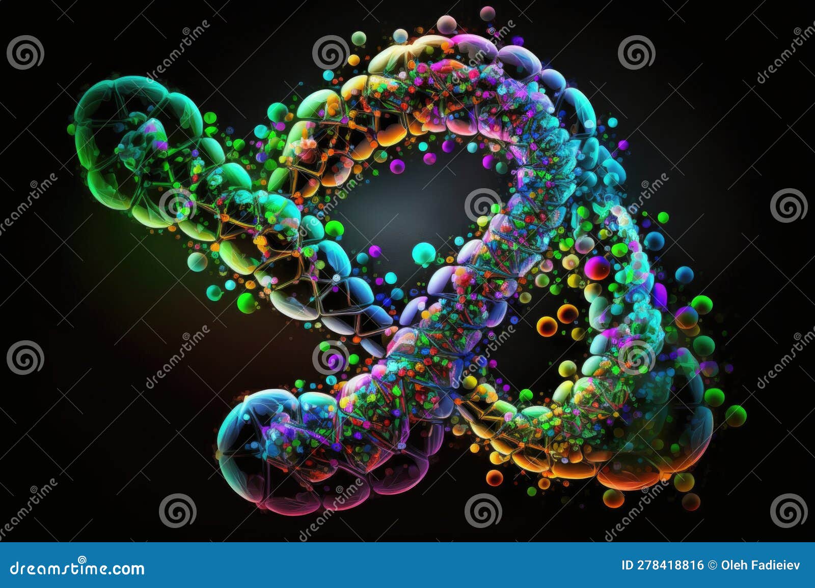 Multicolored Abstract Structure of Balls of a Worm-shaped Luminous ...