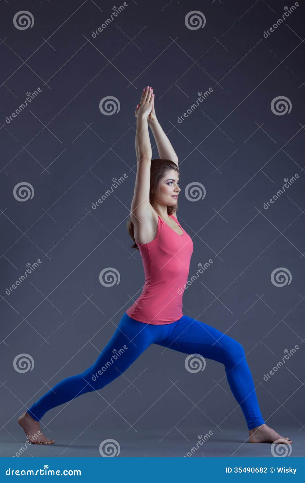 Image of Pretty Yoga Instructor Posing in Asana Stock Photo - Image of ...