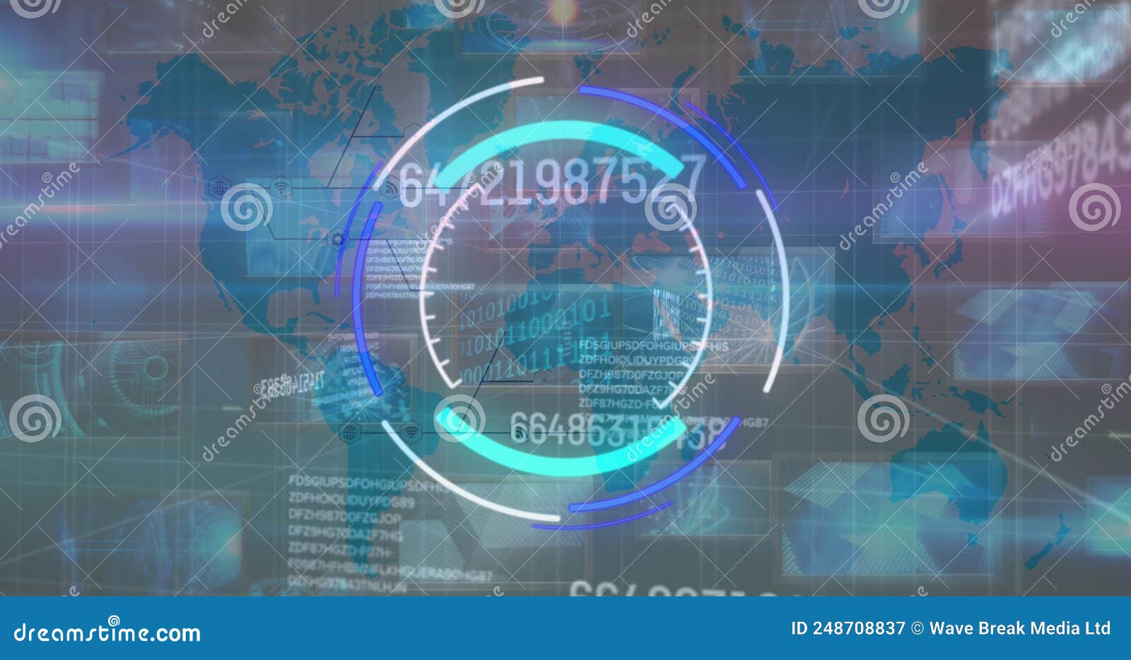 Image of Processing Circle and Changing Numbers Over Diverse Data and ...