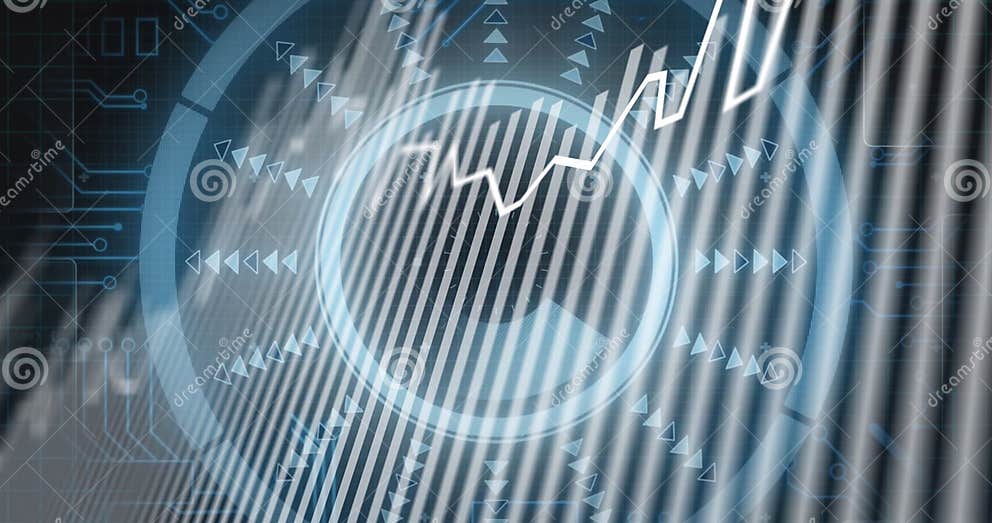 Image of Processing Circle and Integrated Circuit in Digital Space ...