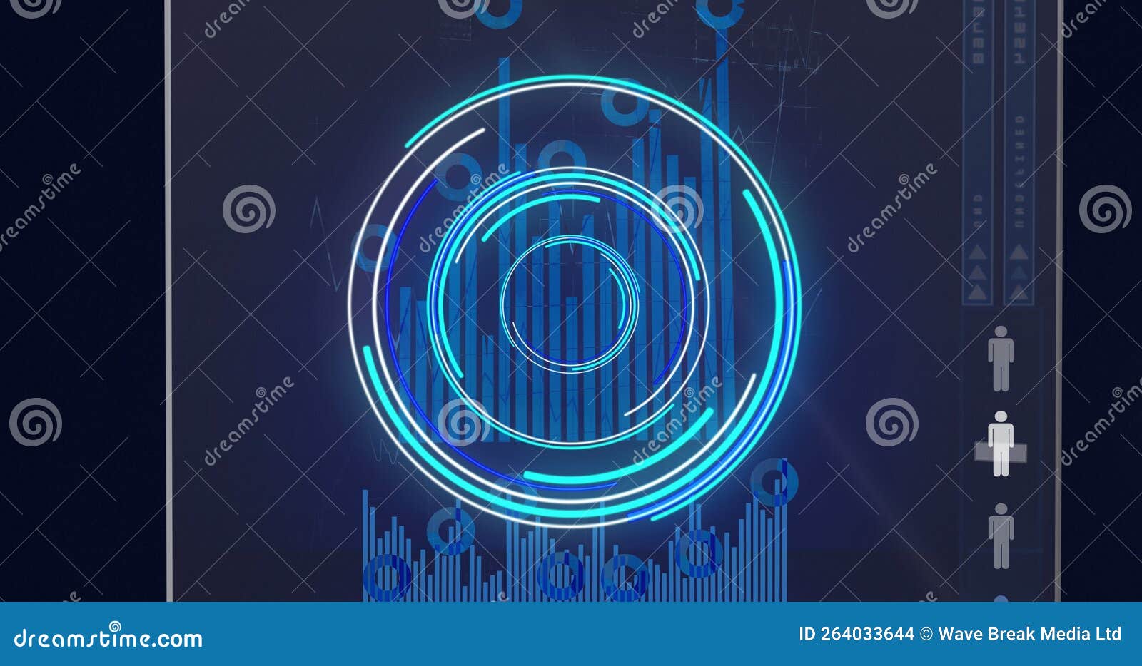 Image of Processing Circle and Moving Light on Scientific Graph Stock ...