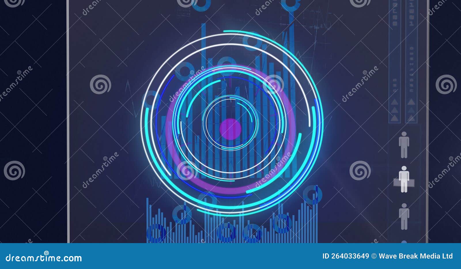 Image of Processing Circle and Moving Light on Scientific Graph Stock ...
