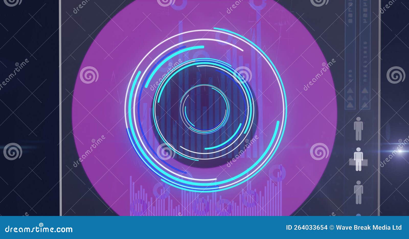 Image of Processing Circle and Moving Light on Scientific Graph Stock ...