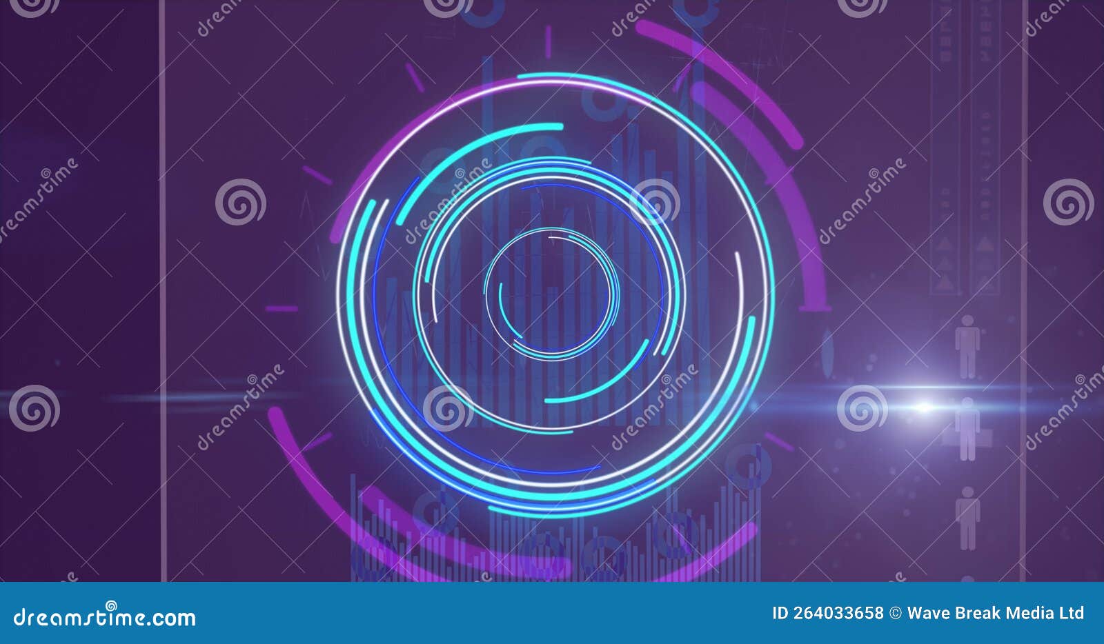 Image of Processing Circle and Moving Light on Scientific Graph Stock ...