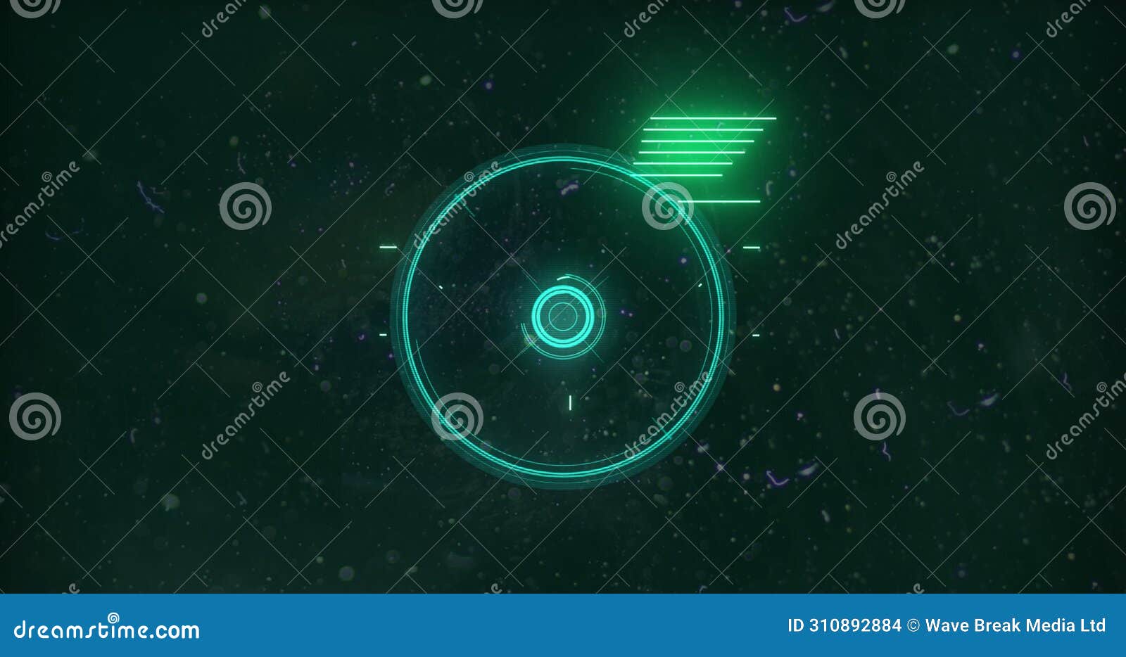 Image of Processing Circle Over Black Background with Diverse Shapes ...