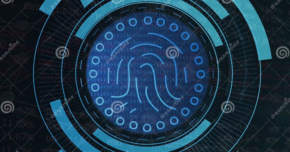 Image of Processing Circle Over Servers Stock Illustration ...