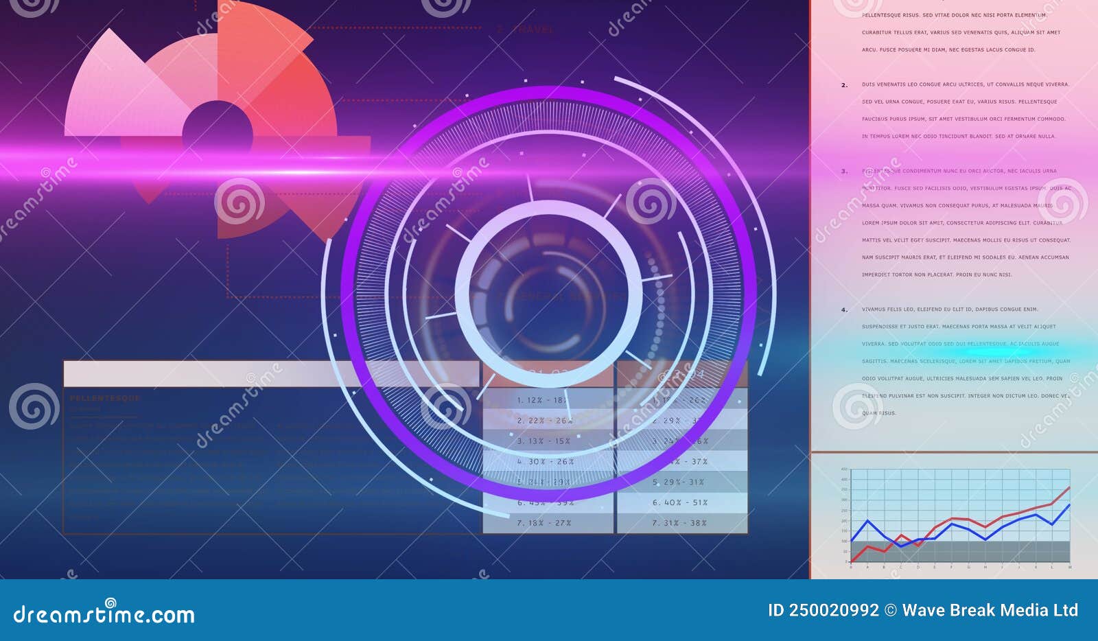 Image of Processing Circle on Scientific Graph and Data Stock ...