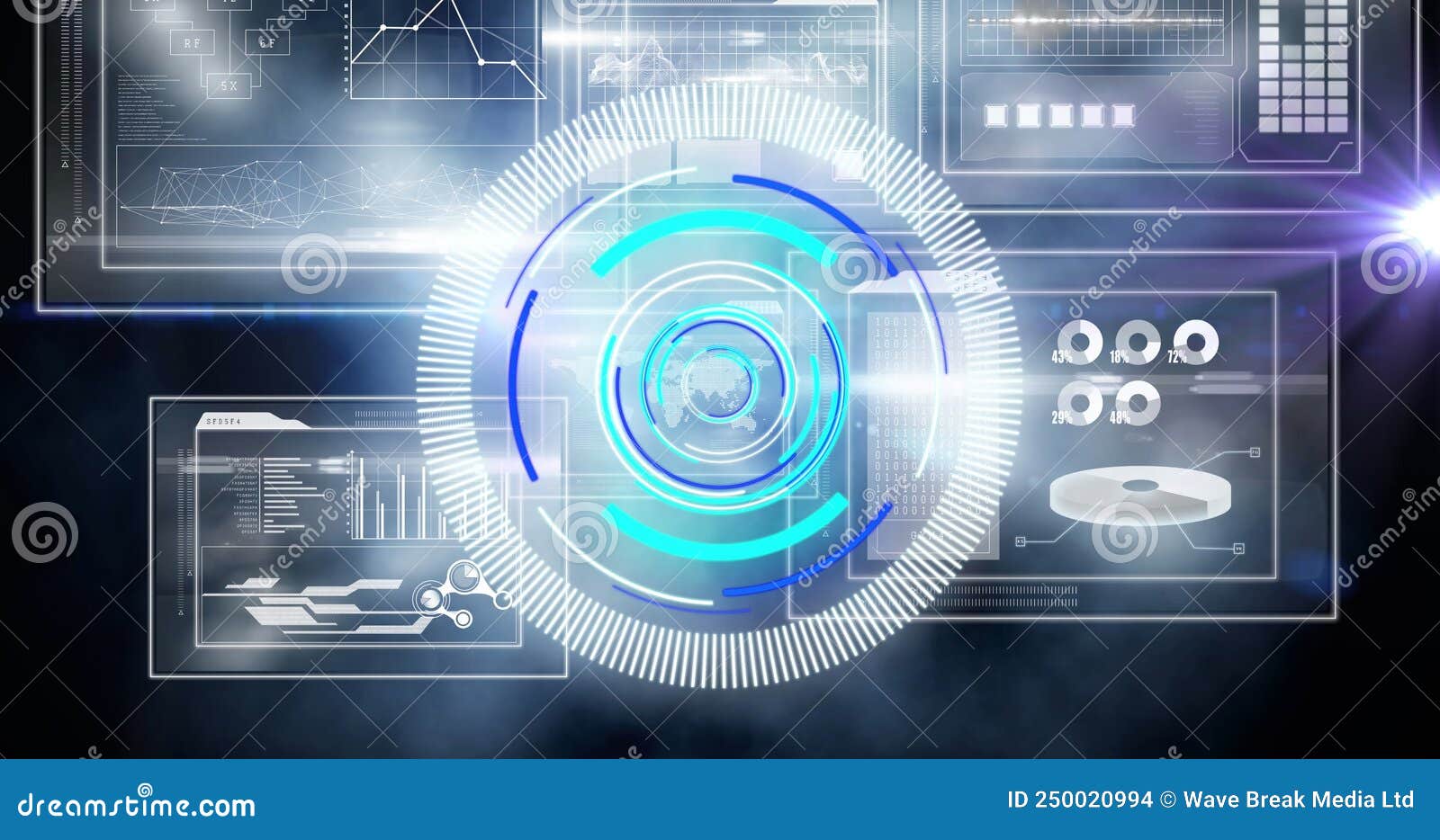 Image of Processing Circle on Scientific Graph and Data Stock ...