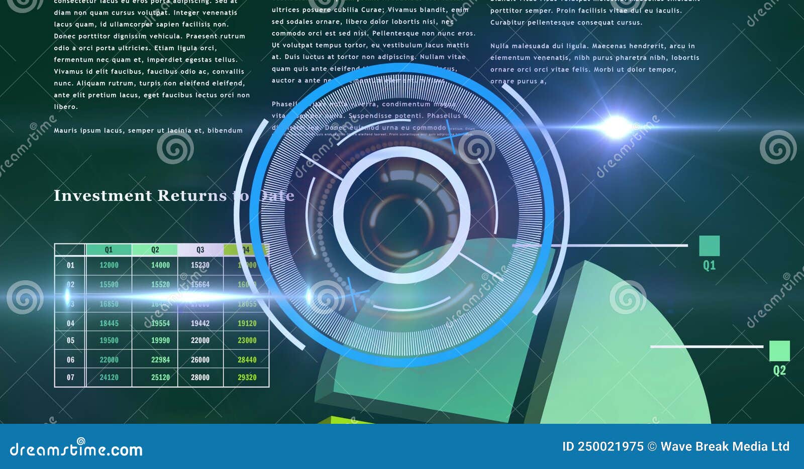 Image of Processing Circle on Scientific Graph and Data Stock ...