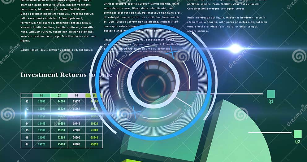 Image of Processing Circle on Scientific Graph and Data Stock ...