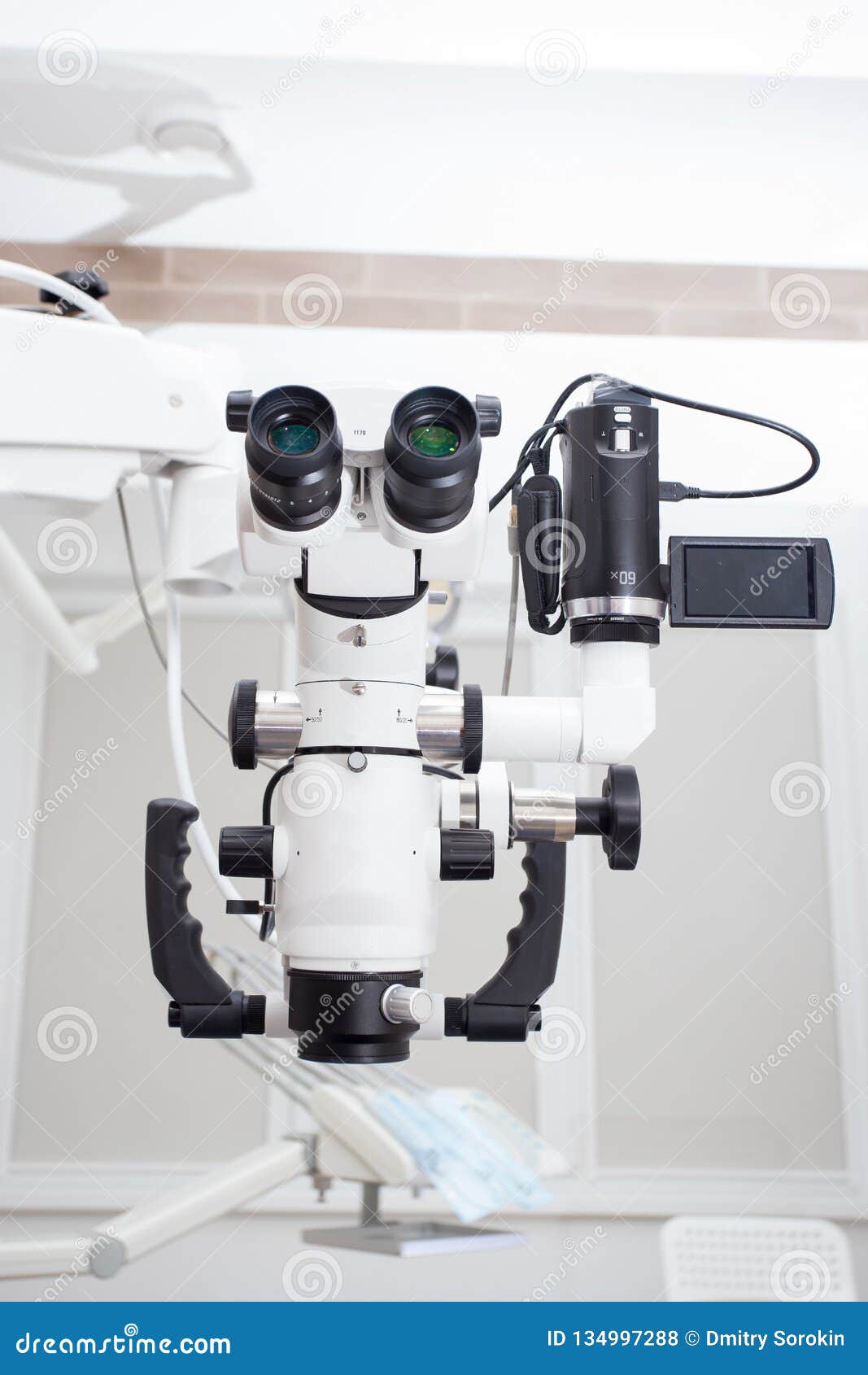 Image of a Professional Dental Endodontic Binocular Microscope with a ...