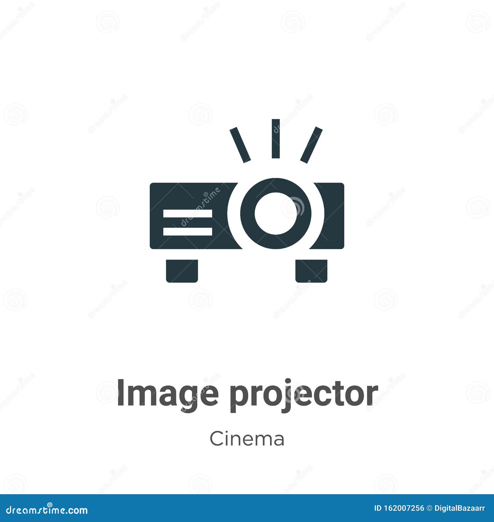 Image Projector Vector Icon on White Background. Flat Vector Image ...
