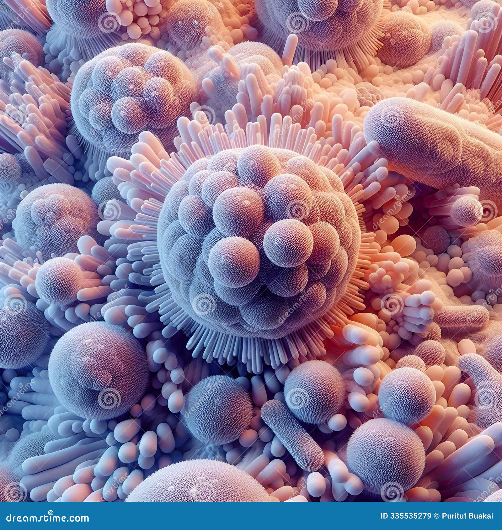 Microscopic Menace: the Hidden World of Pathogens Stock Illustration ...