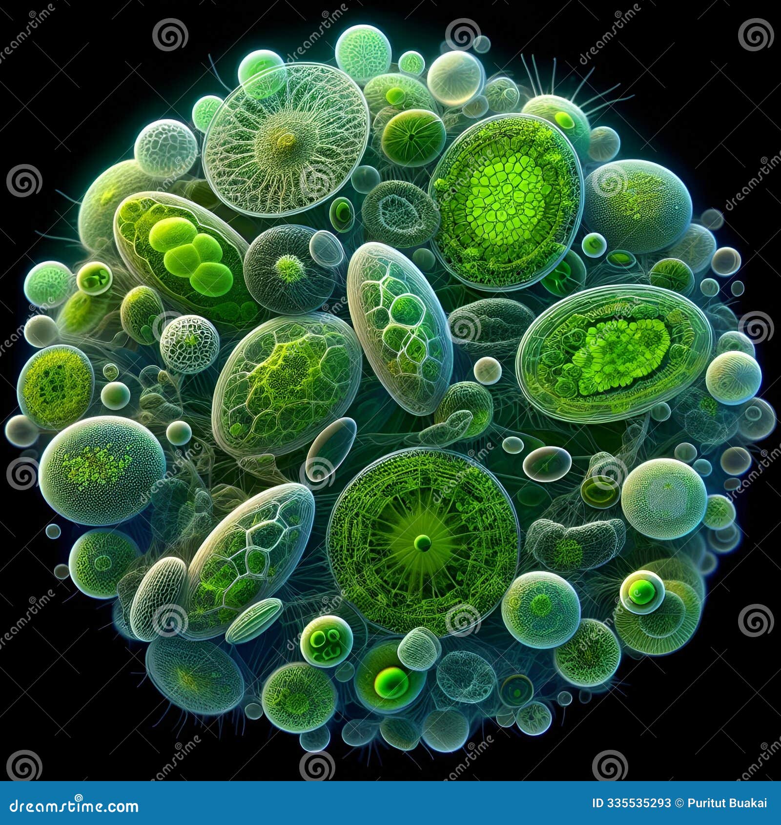 Microscopic Menace: the Hidden World of Pathogens Stock Illustration ...