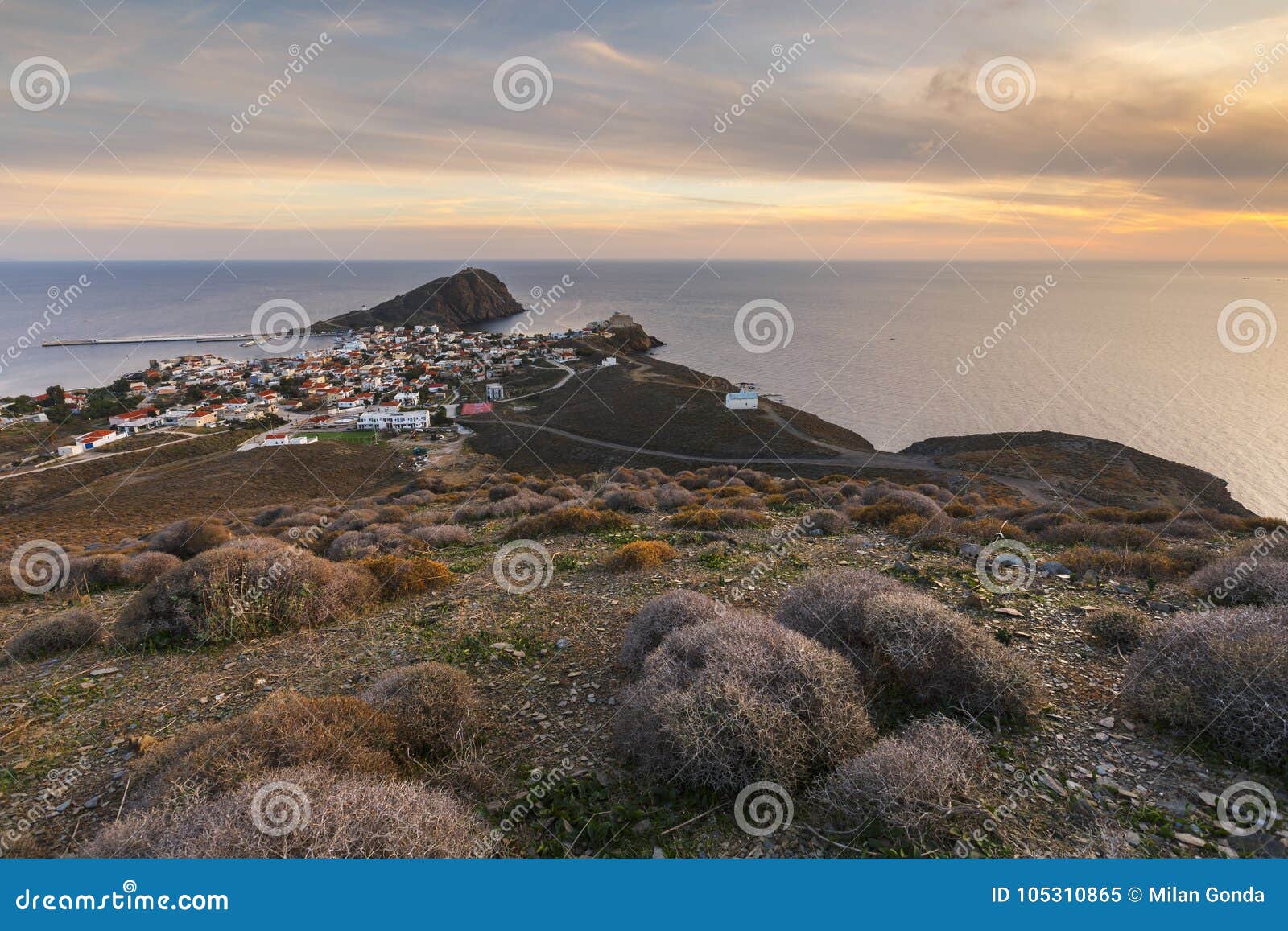 Psara island. stock image. Image of greece, island, aegean - 105310865