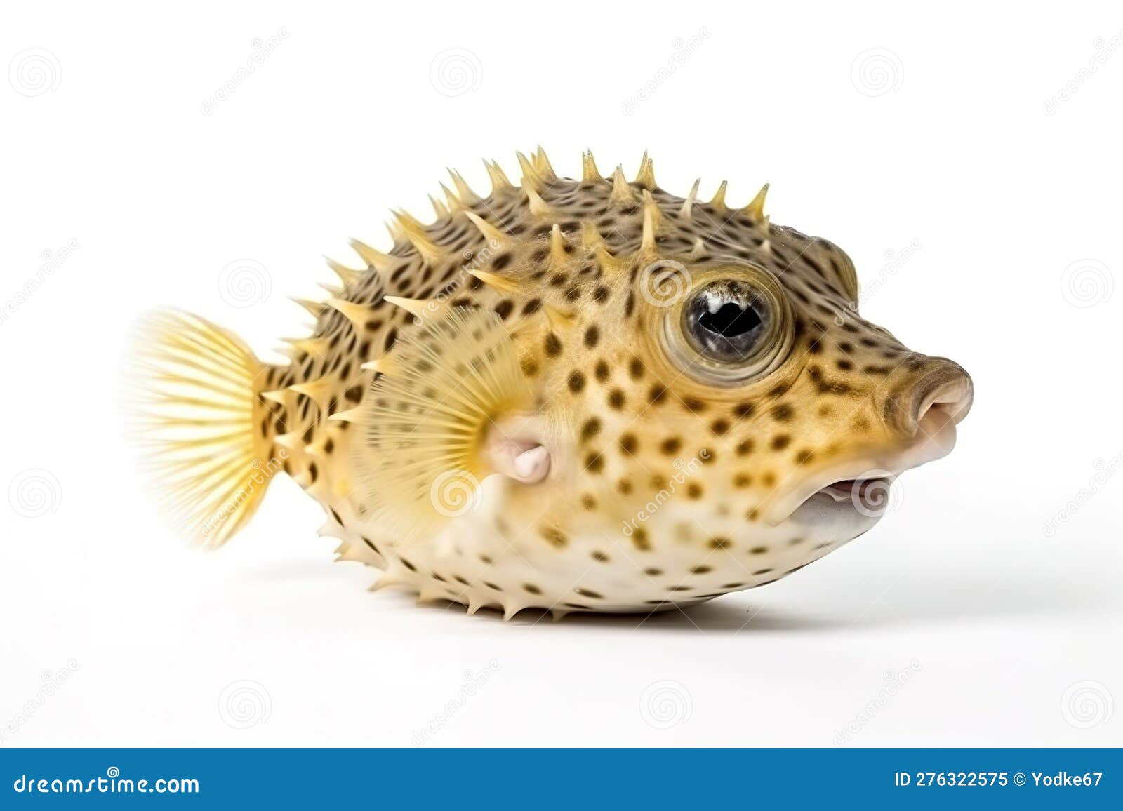 Image Of Puffer Fish On A White Background. Underwater Animals ...