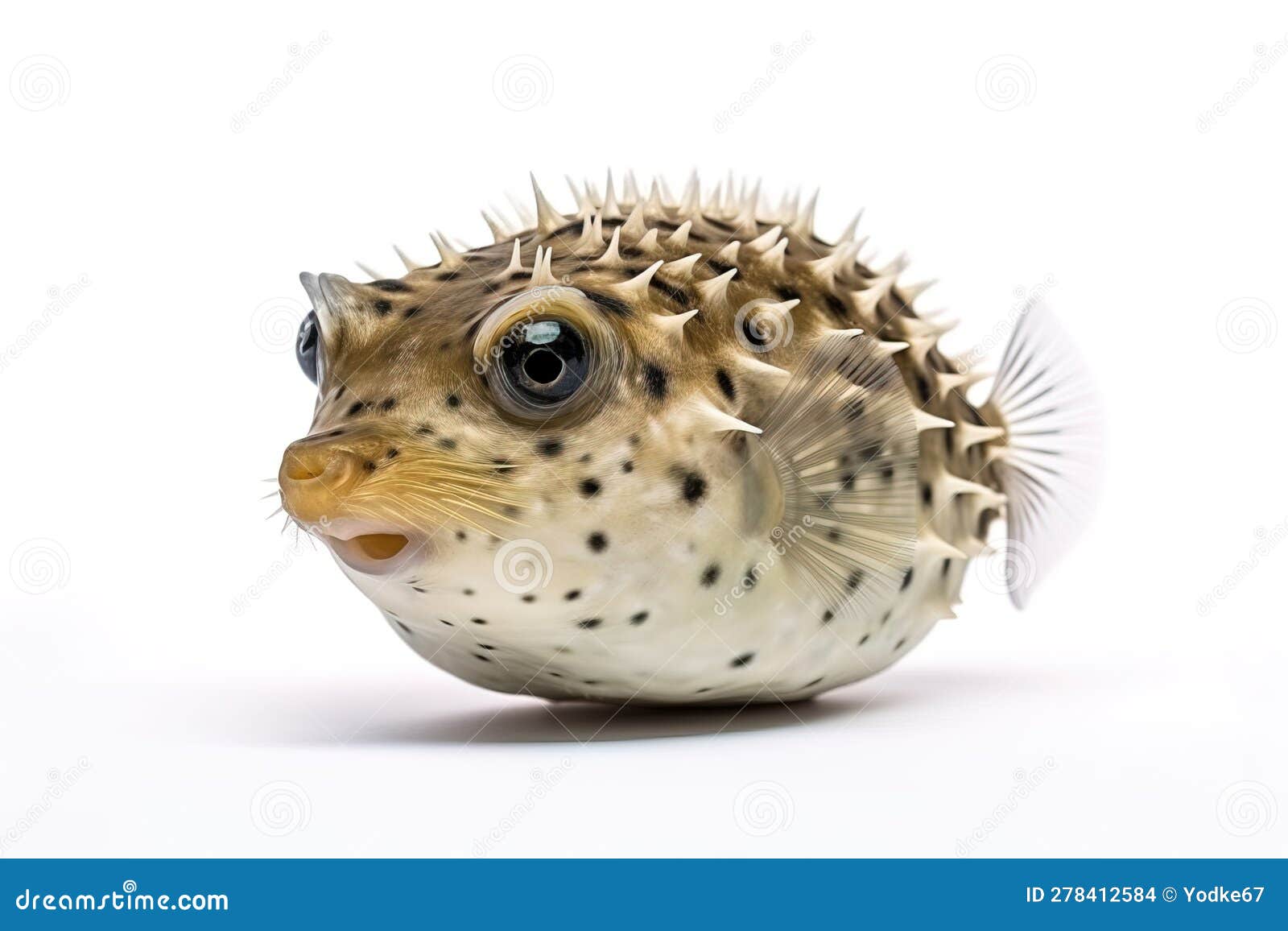 Image Of Puffer Fish On A White Background. Underwater Animals ...
