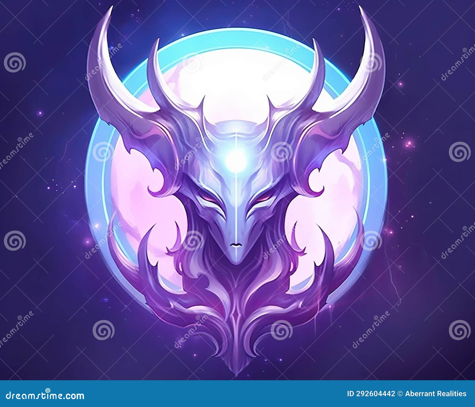 Purple Demon Devil Embarrassed Face Icon With Horns Cartoon Vector ...