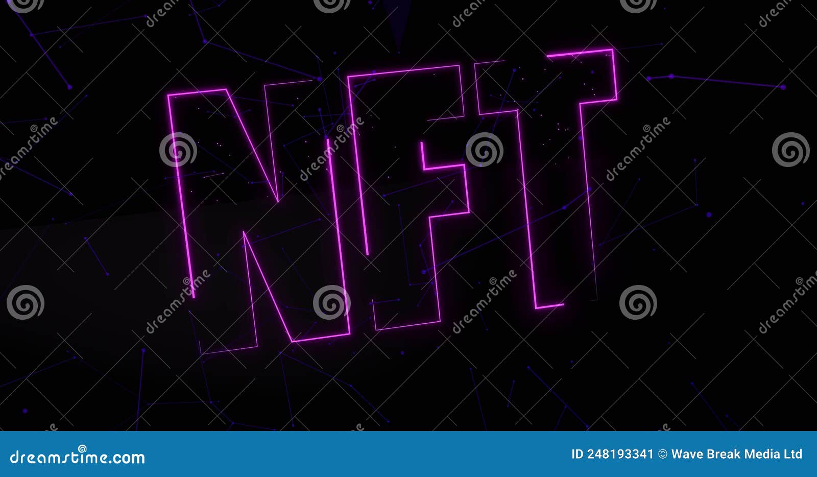 Image of Purple Nft Text Over Black Background Stock Image - Image of ...