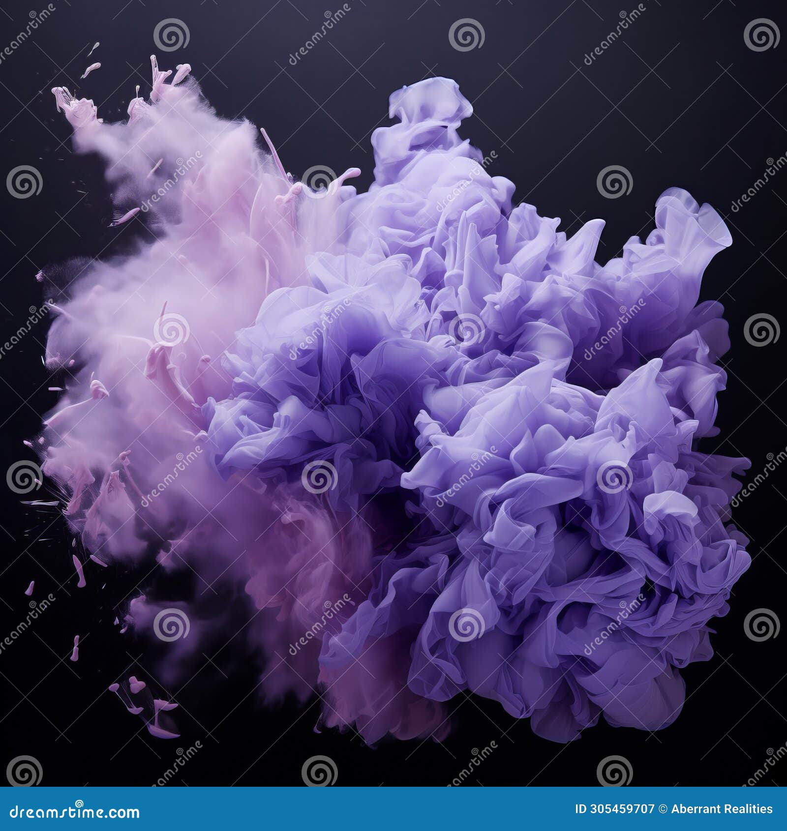 An Image of a Purple and White Powder Being Blown into the Air Stock ...