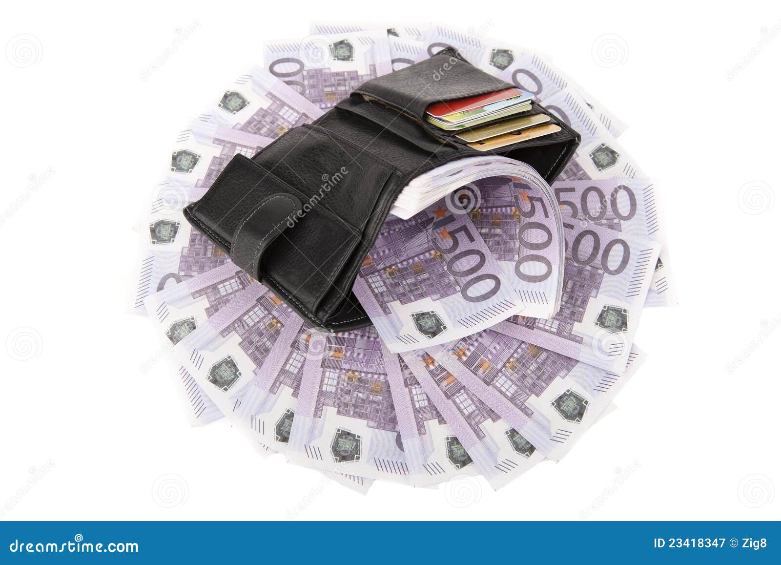 Image of purse with euros stock image. Image of finance - 23418347