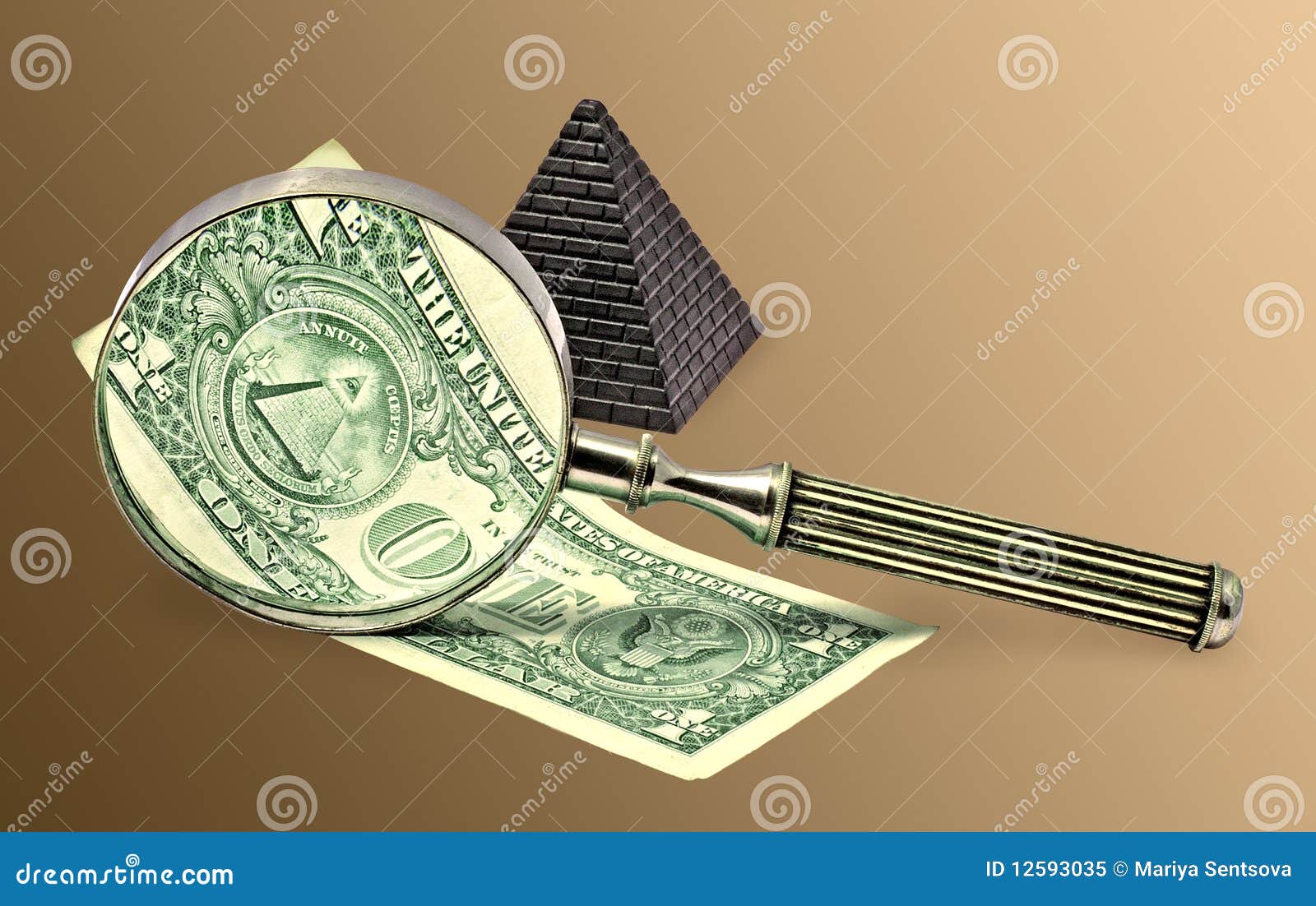 The Image of a Pyramid on Money. Stock Image - Image of bank, banking ...