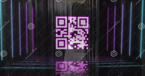 Image of Qr Code Over Servers Stock Image - Image of servers, access ...