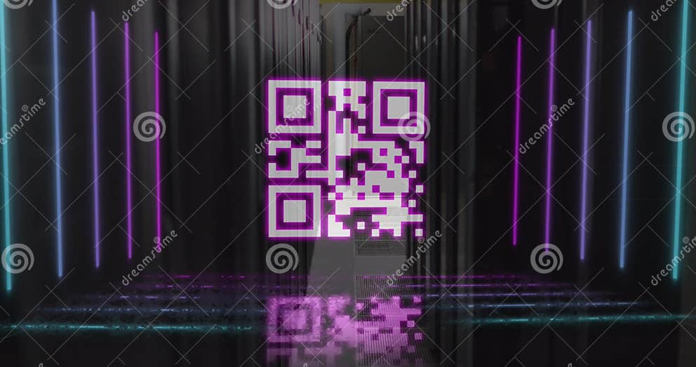 Image of Qr Code Over Servers Stock Image - Image of servers, access ...