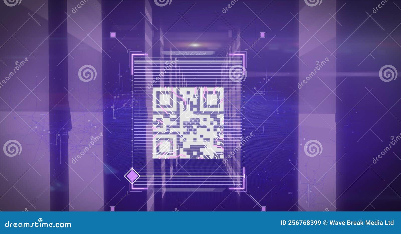 Image of Qr Code Over Shapes Stock Illustration - Illustration of ...