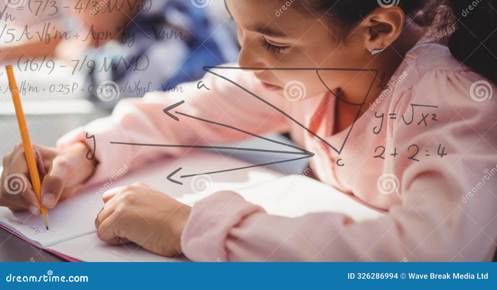 Image of Question Mark and Mathematical Equations Over Diverse ...