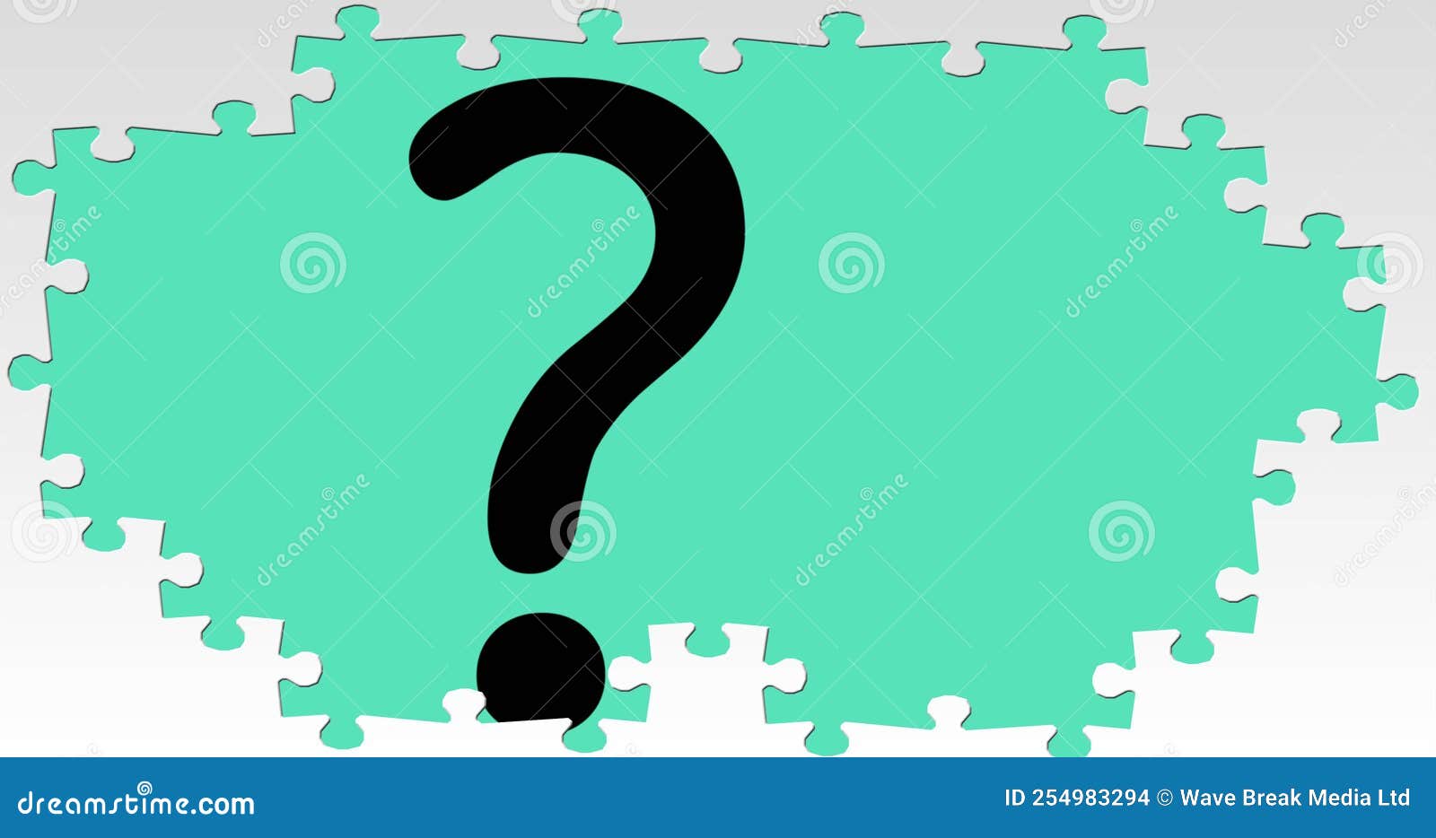 Image of Question Mark Over Puzzle Pieces on White Background Stock ...