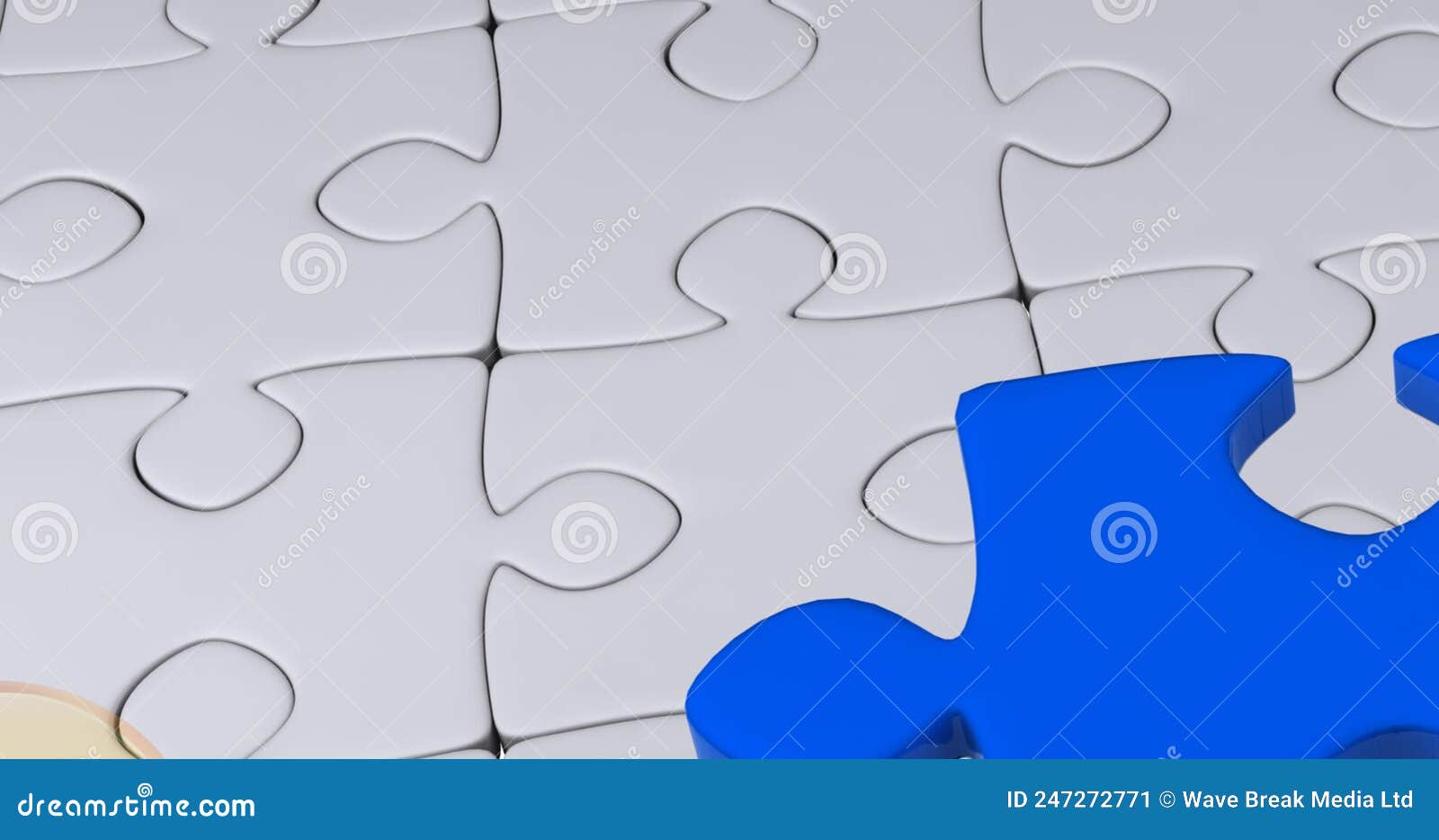 Image of Question Marks and Blue Puzzle Over White Puzzle Background ...