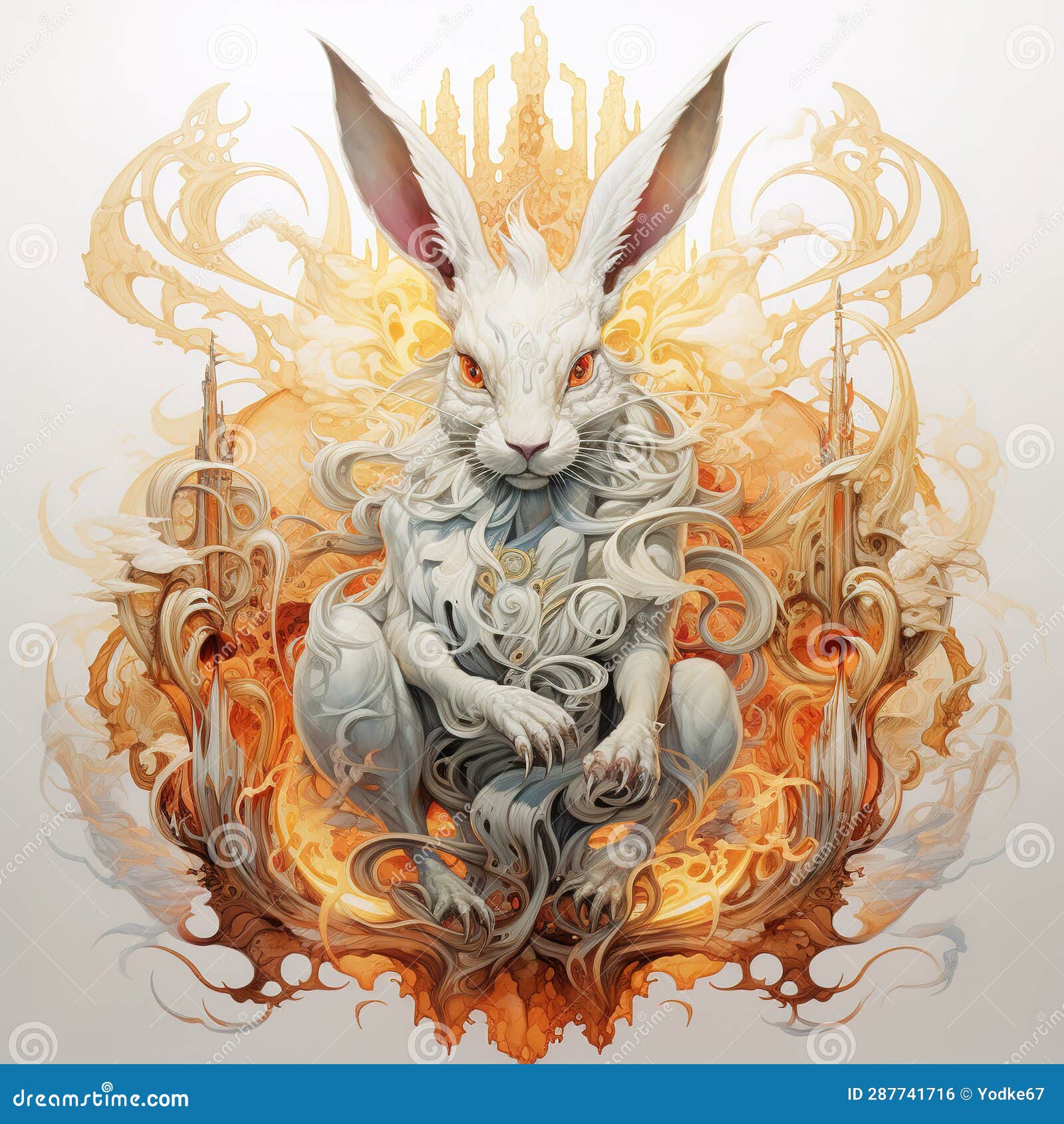 Image of Rabbit with Beautiful Patterns and Colors., Wildlife Animals ...