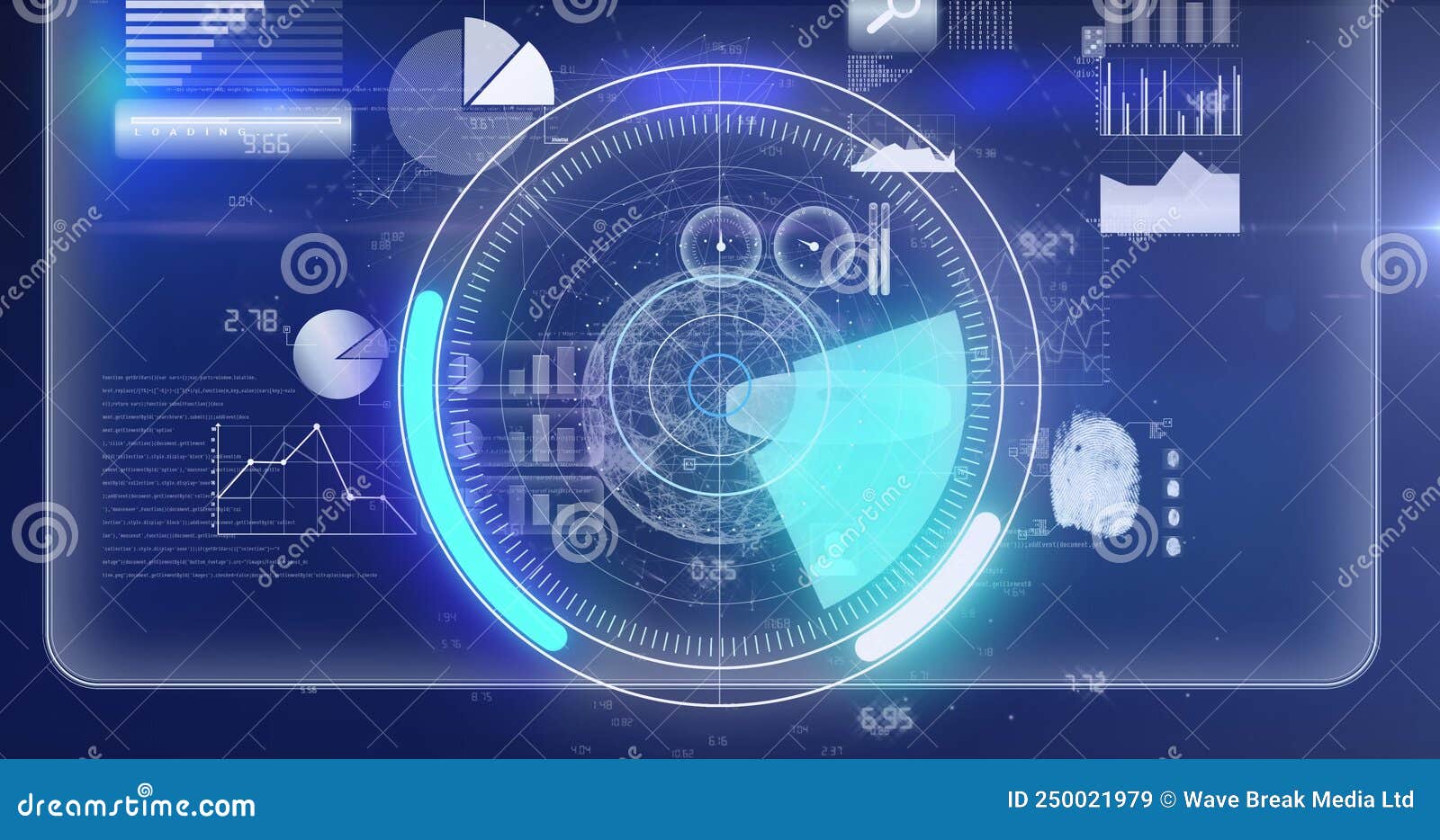 Image of Radar and Moving Light on Scientific Graph and Data Stock ...