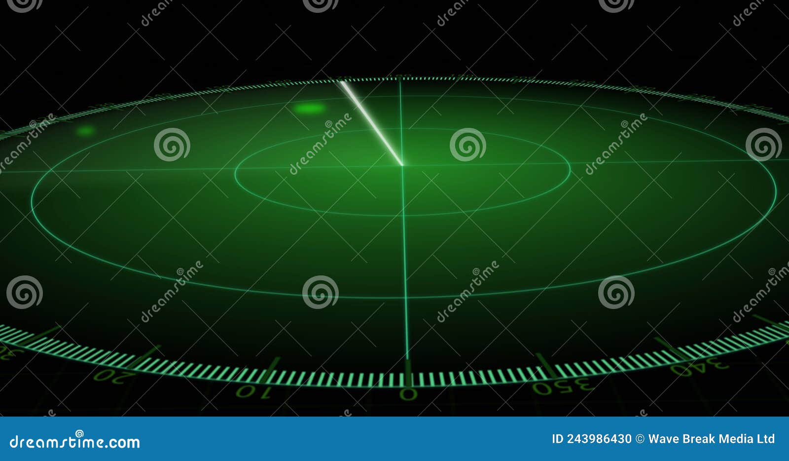 Image of Radar with Spots Moving on Black Background Stock Illustration ...