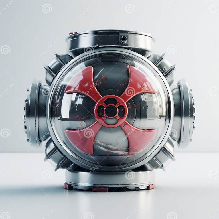 An Image of a Radioactive Symbol in a Glass Container Stock ...