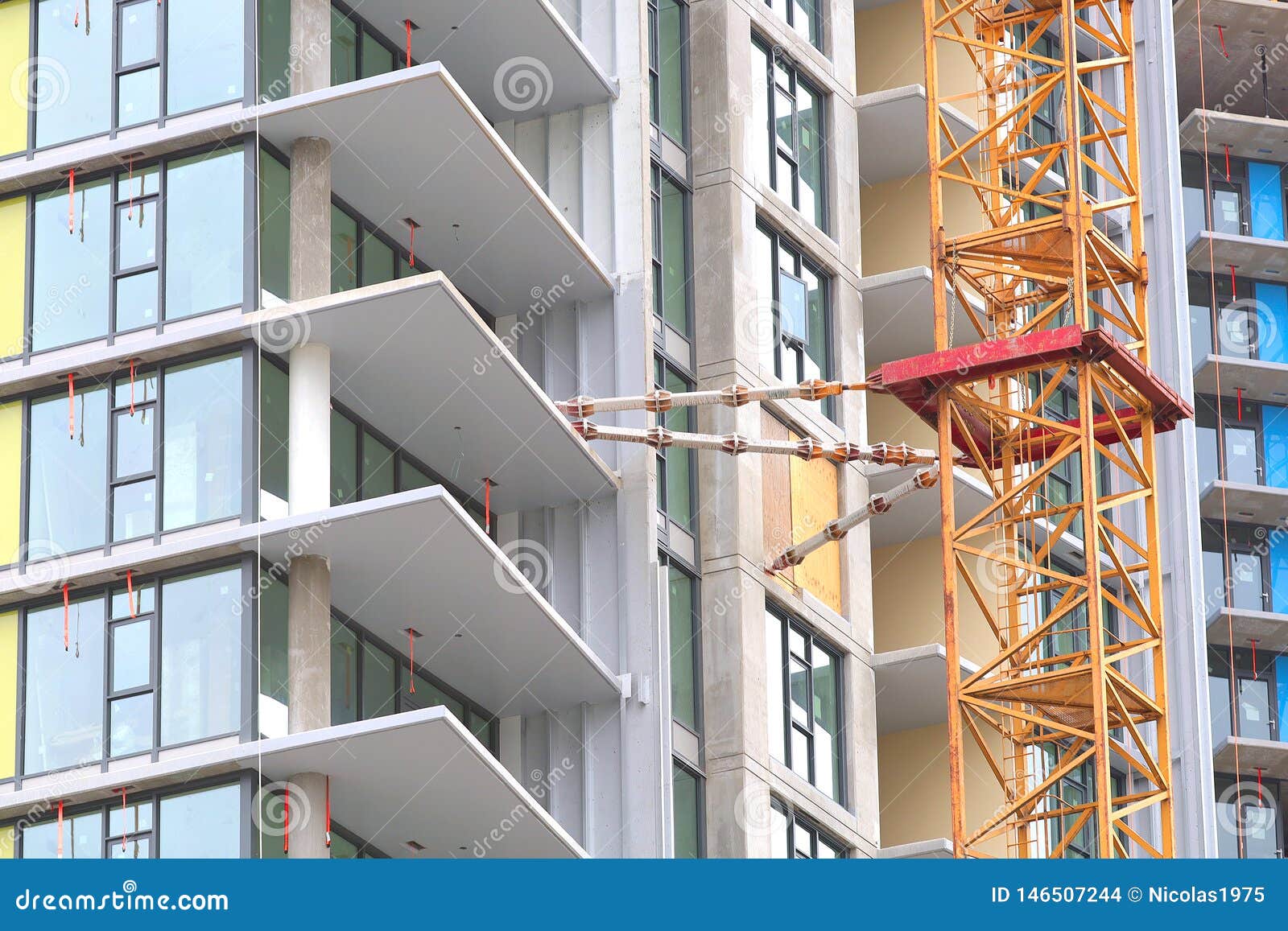 Rafters Trunking Crane Construction Stock Photo - Image of site ...