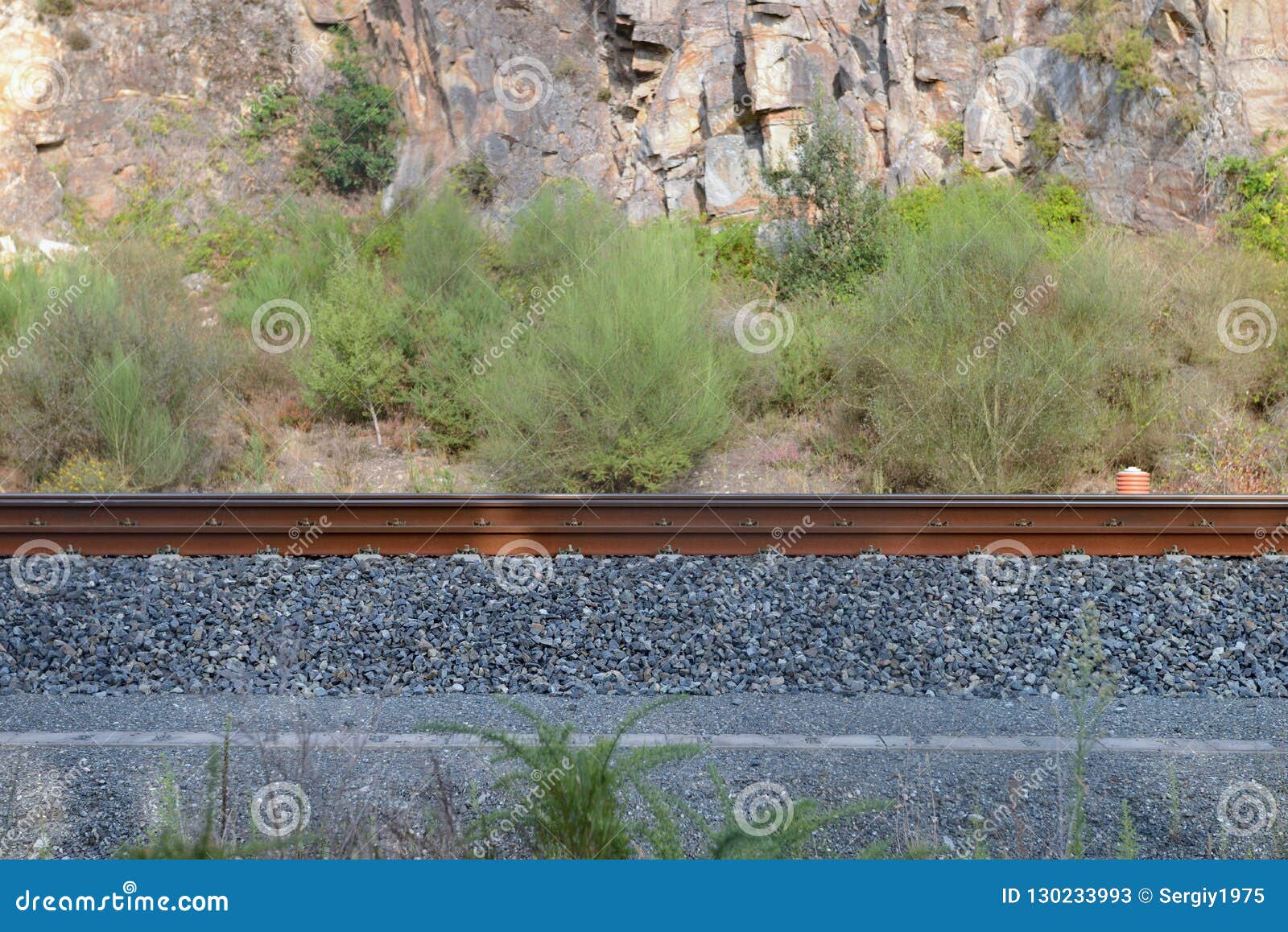 Railroad side view stock image. Image of landscape, nature - 130233993