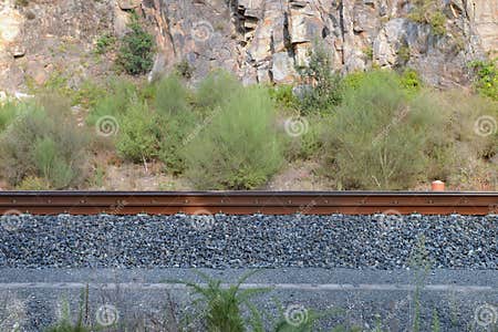 Railroad side view stock image. Image of landscape, nature - 130233993