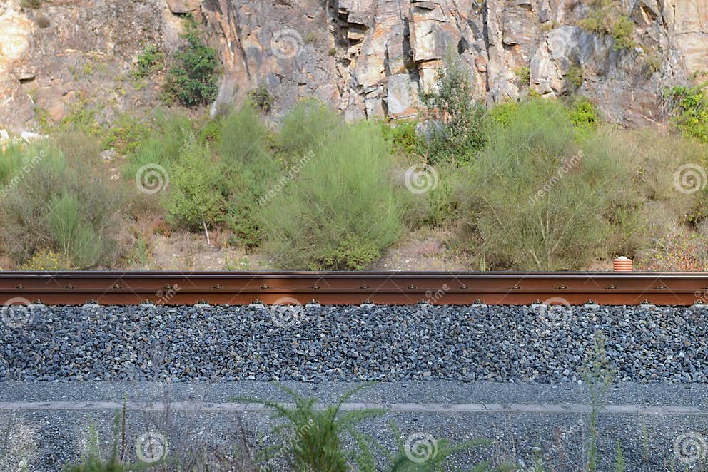 Railroad side view stock image. Image of landscape, nature - 130233993