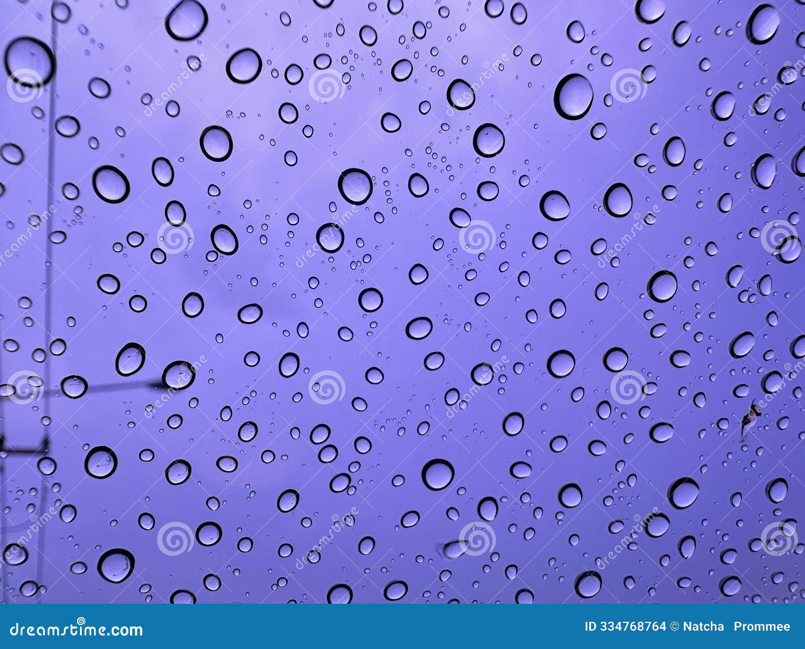 Image of Rain Falling in Front of a Car Windshield Stock Photo - Image ...