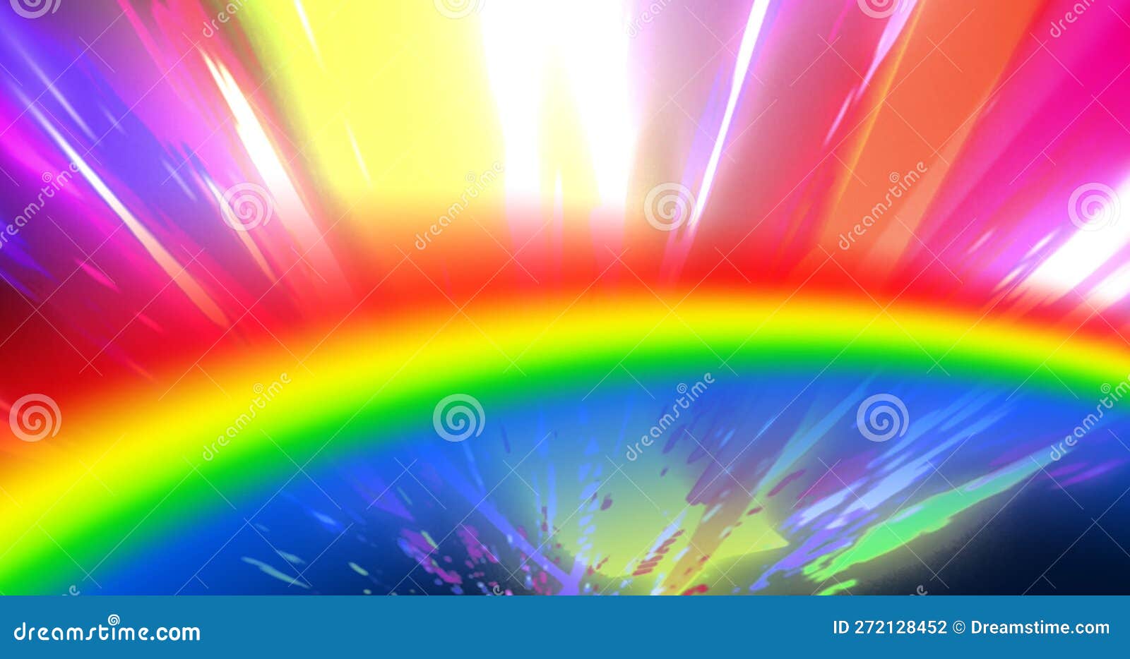 Image of Rainbow Moving in Seamless Loop Over Light Trails Stock ...