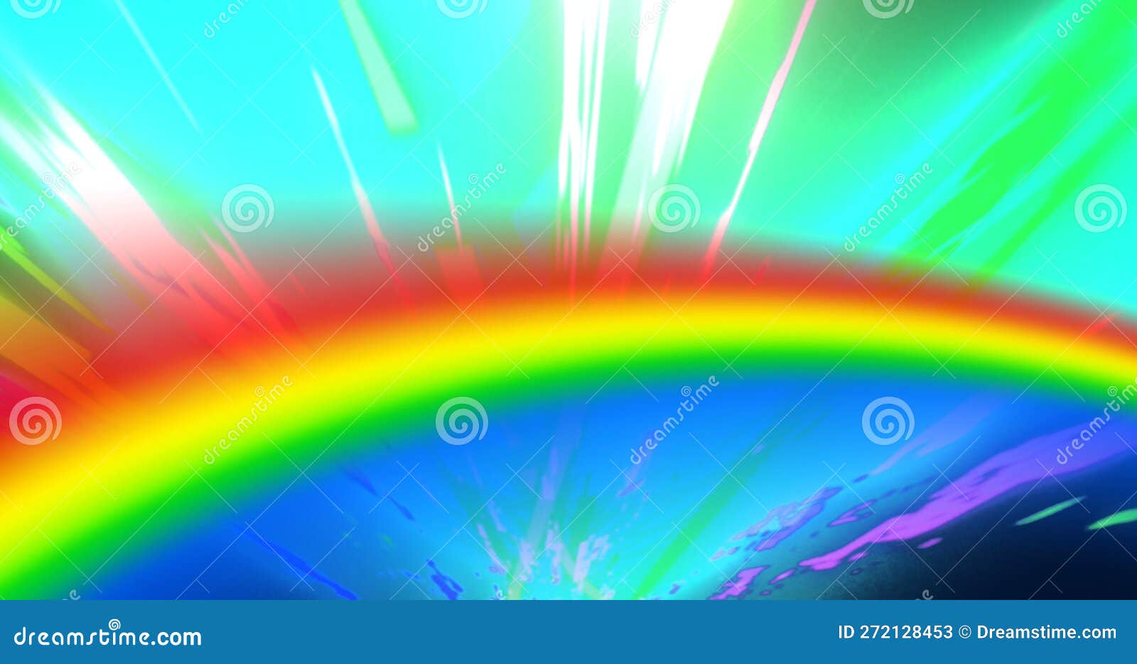 Image of Rainbow Moving in Seamless Loop Over Light Trails Stock ...
