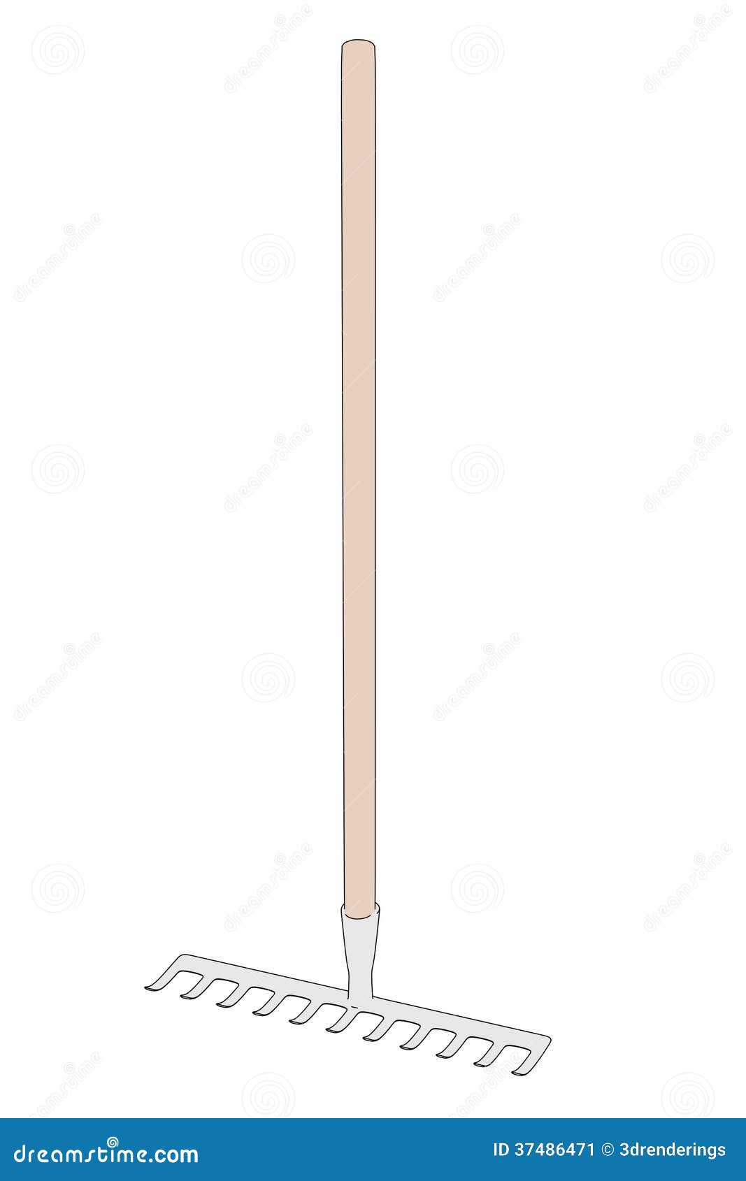Image of rake tool stock illustration. Illustration of graphics - 37486471